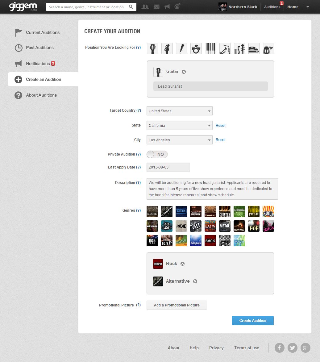 Giggem Launches "Auditions" Feature to Help Bands Screen Potential ...