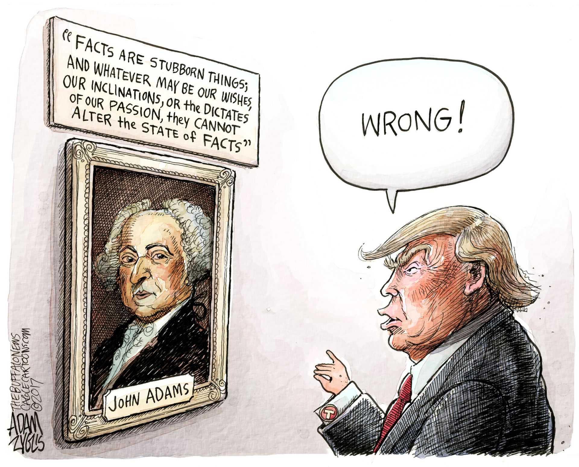 Political Cartoon U.S. Trump alternative facts John Adams | The Week