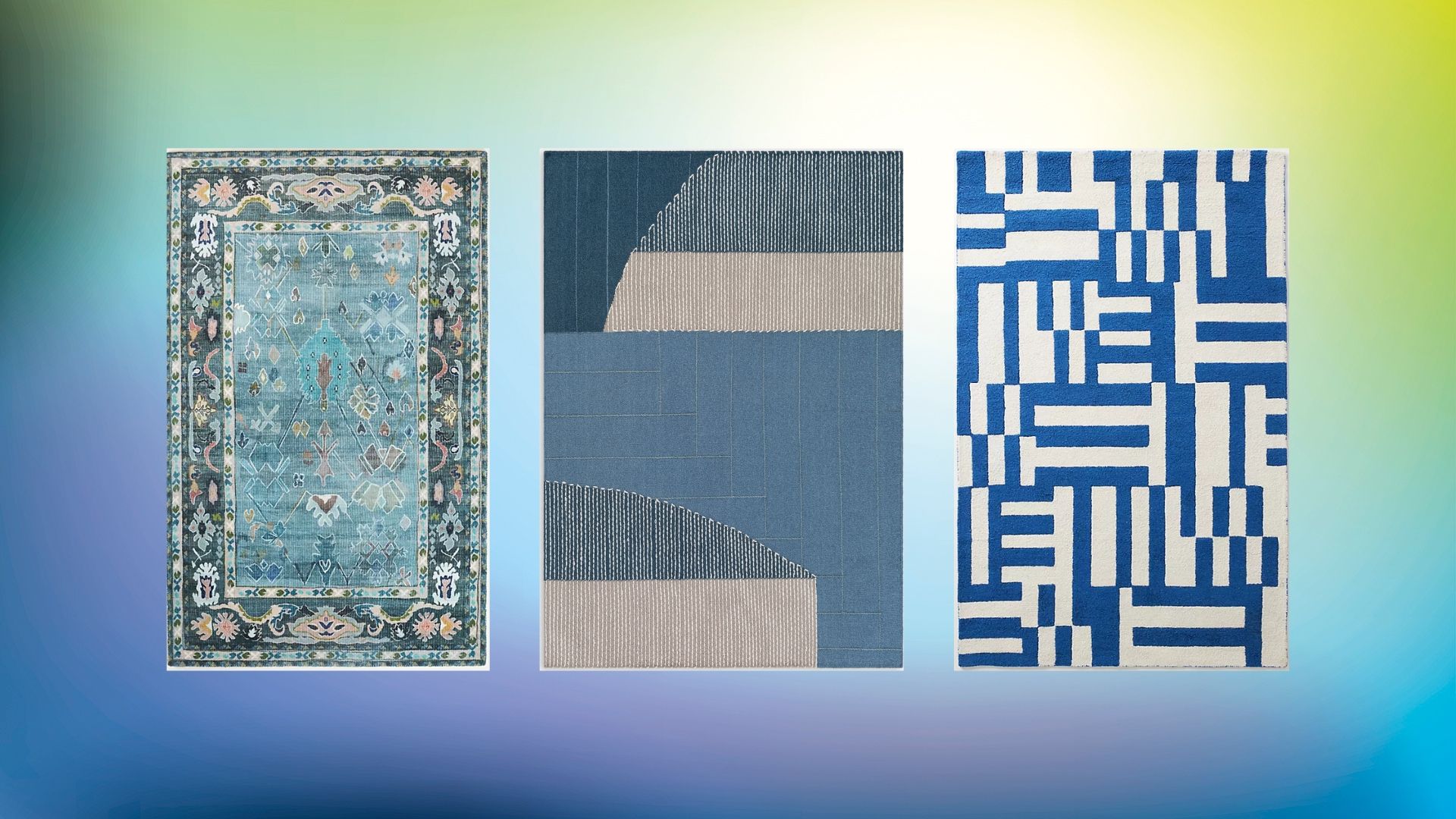 12 best blue patterned rugs - make each room feel uplifting | Livingetc
