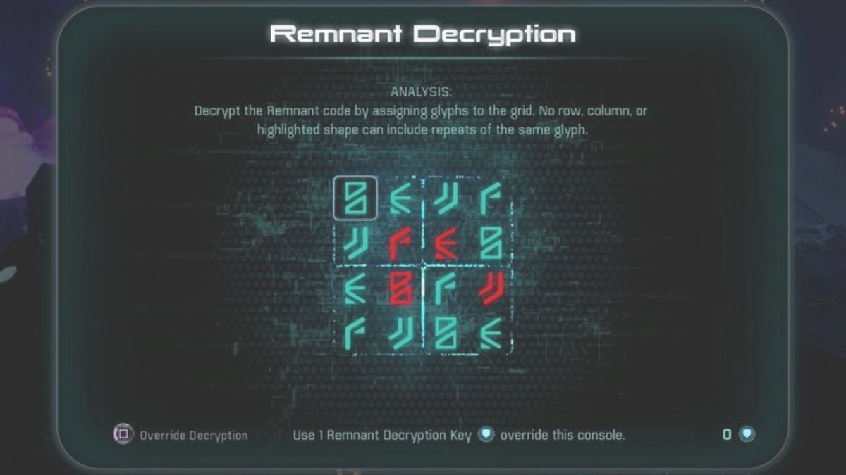 Mass Effect Andromeda Remnant Decryption glyph puzzle solutions guide ...