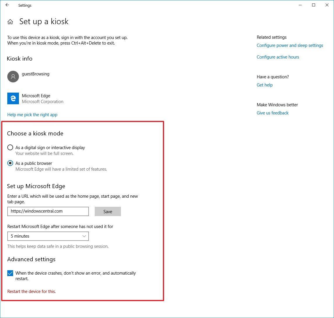 How to set up kiosk mode on Windows 10 October 2018 Update | Windows ...
