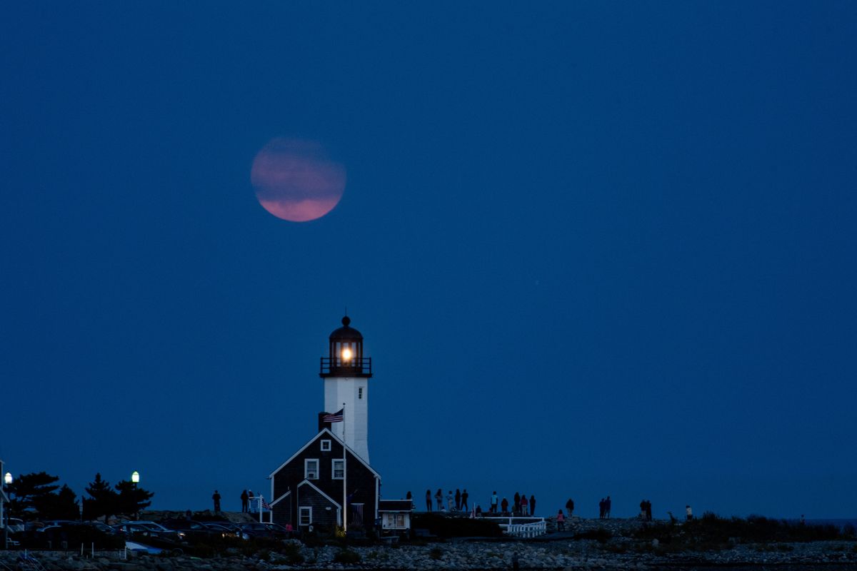 Harvest Moon Supermoon lunar eclipse delights skywatchers worldwide ...