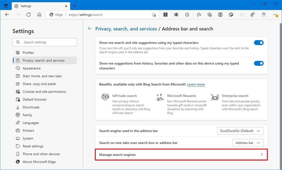 How to change default search engine on Microsoft Edge | Windows Central