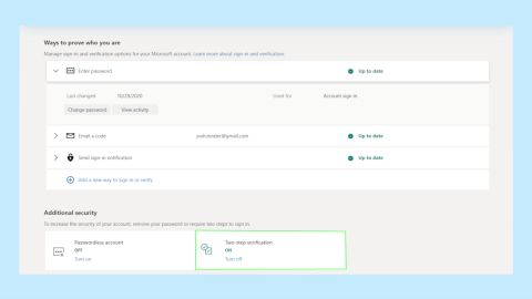 How to set up two-factor authentication for your Microsoft account ...