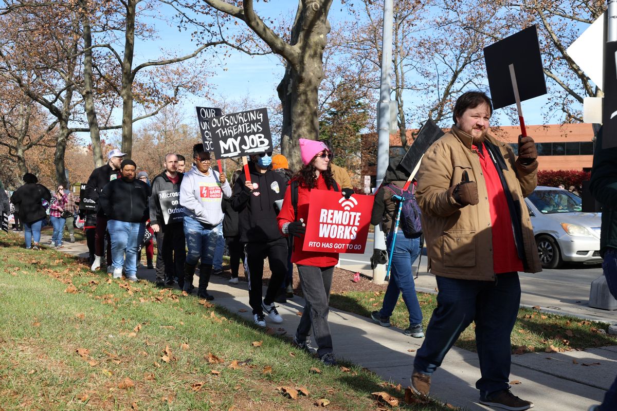 Hundreds of ZeniMax workers go on strike to protest Microsoft 'dragging ...