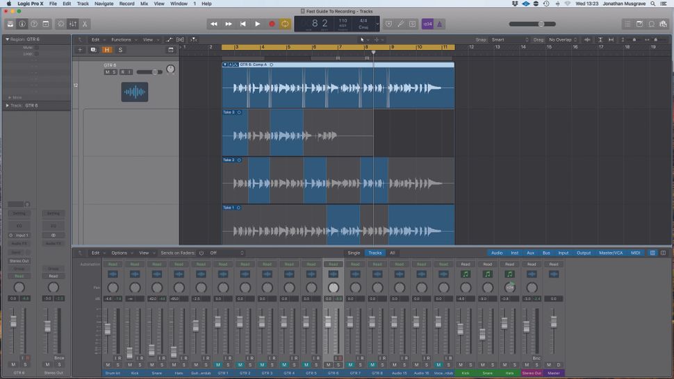 How to 'comp' multiple recordings onto one track | MusicRadar