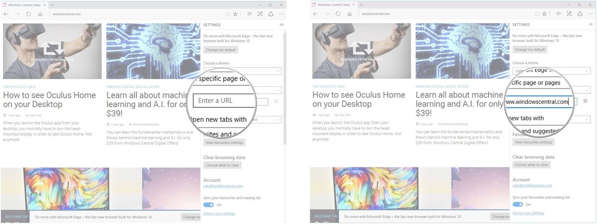 How To Customize Launch And Tab Options In Edge For Windows 10 Windows Central