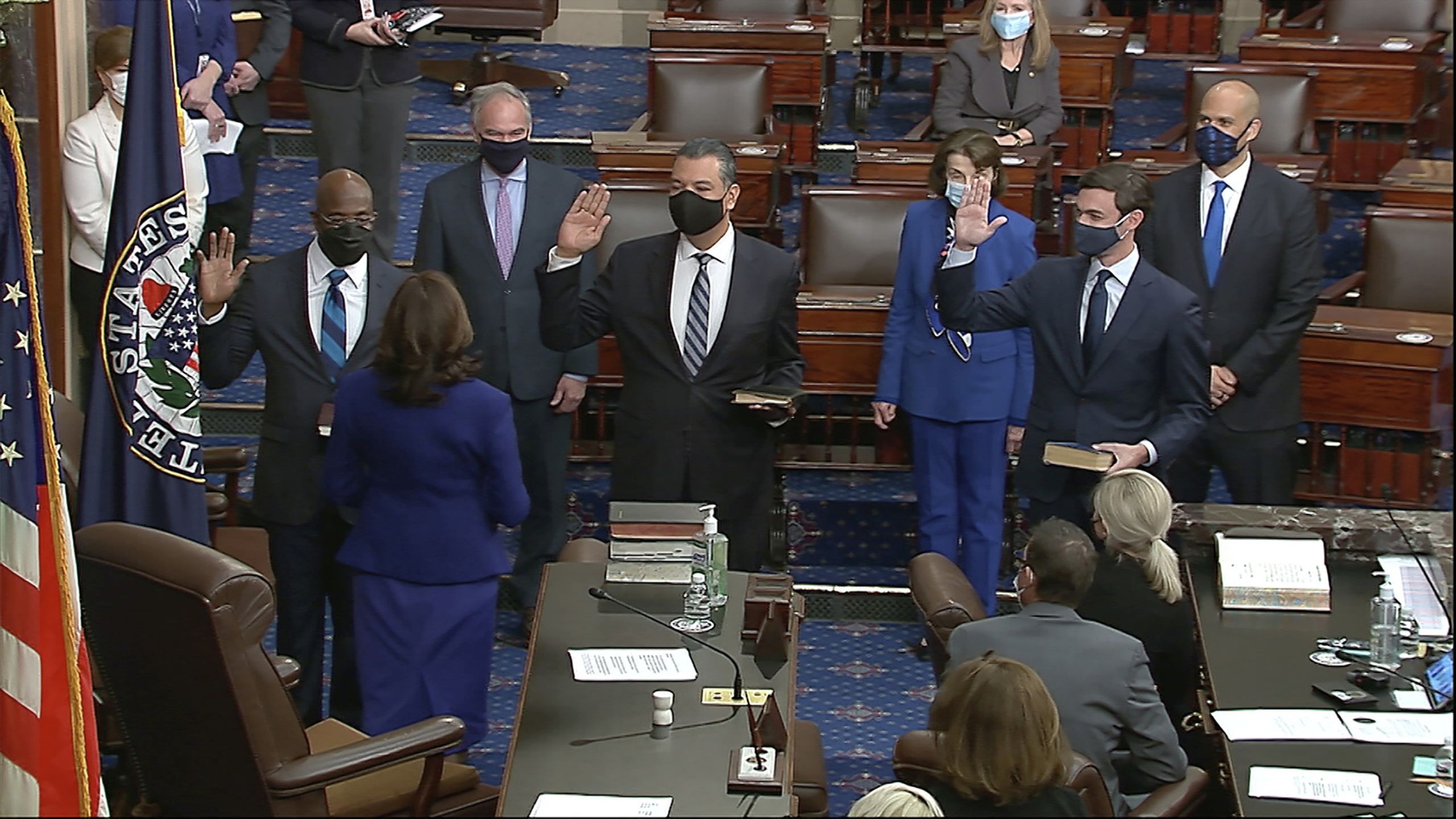 Harris swears in 3 new Democratic senators | The Week
