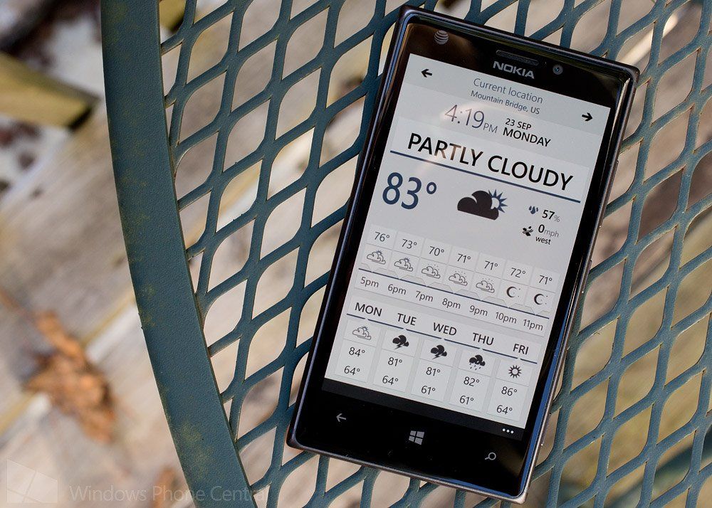 Keeping tabs on the weather with our Windows Phones | Windows Central