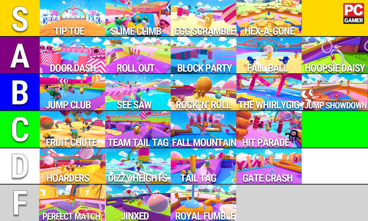 Every Fall Guys minigame, ranked | PC Gamer