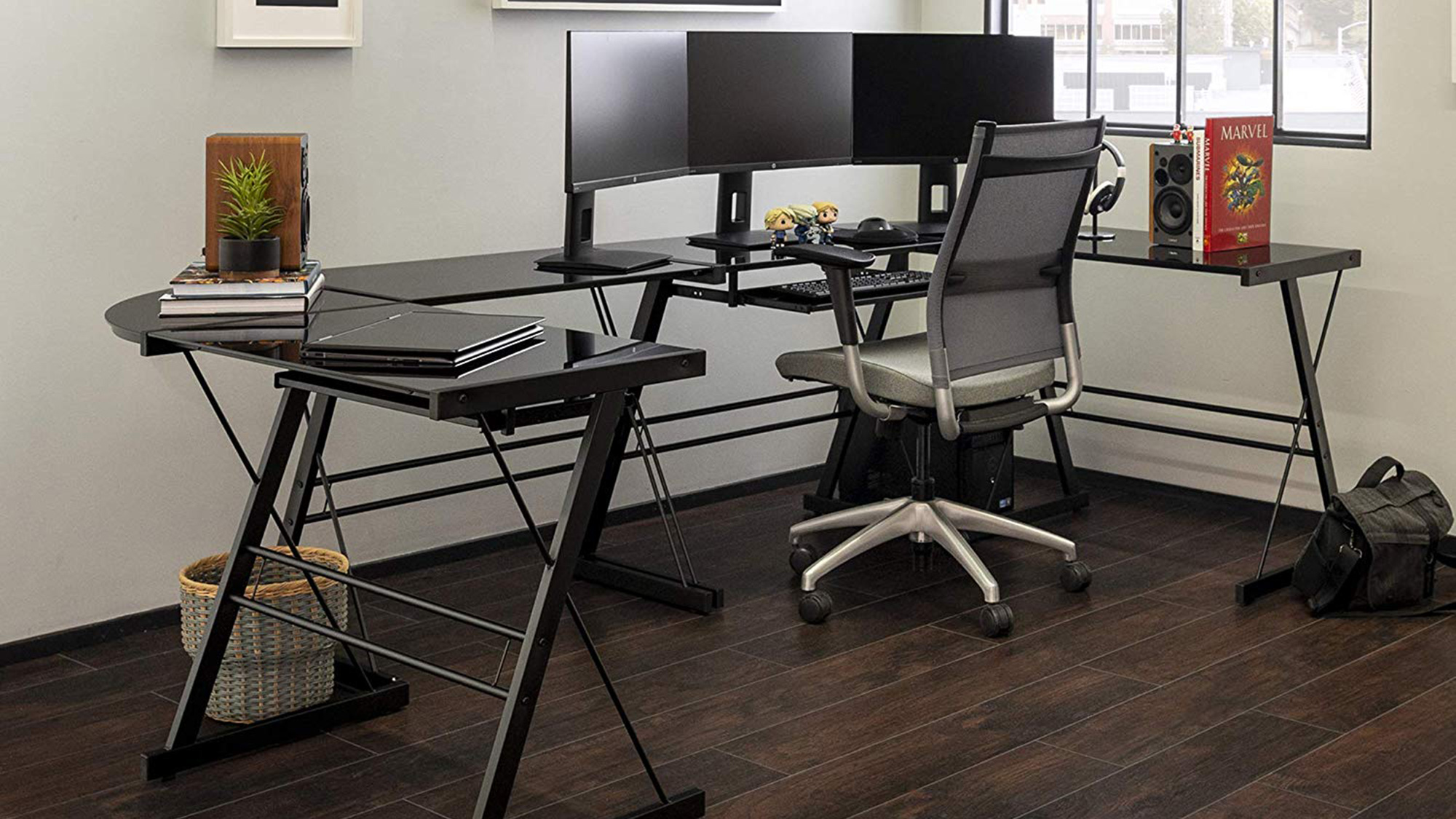 WestWood Computer Desk PC Table Study Gaming Desktop L Shaped Home
