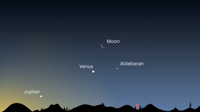 See Venus, the moon and fiery star Aldebaran form a dawn triangle this ...