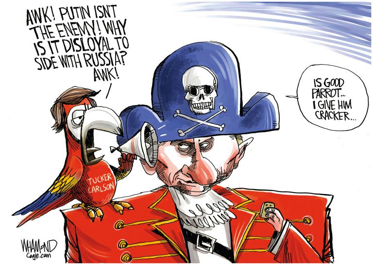 5 outraged cartoons about Tucker Carlson's pro-Russia stance | The Week