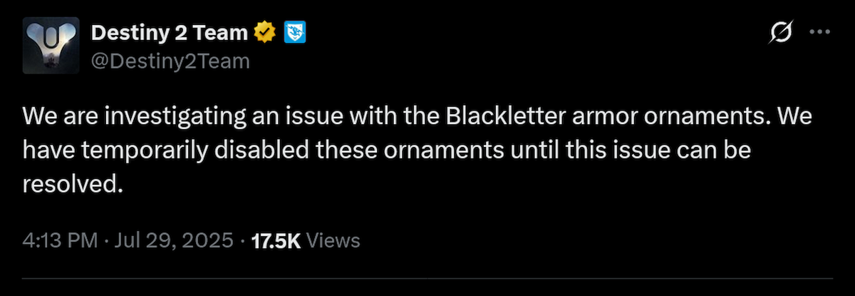 Bungie continues to fire into its feet with both barrels: A new armor ...