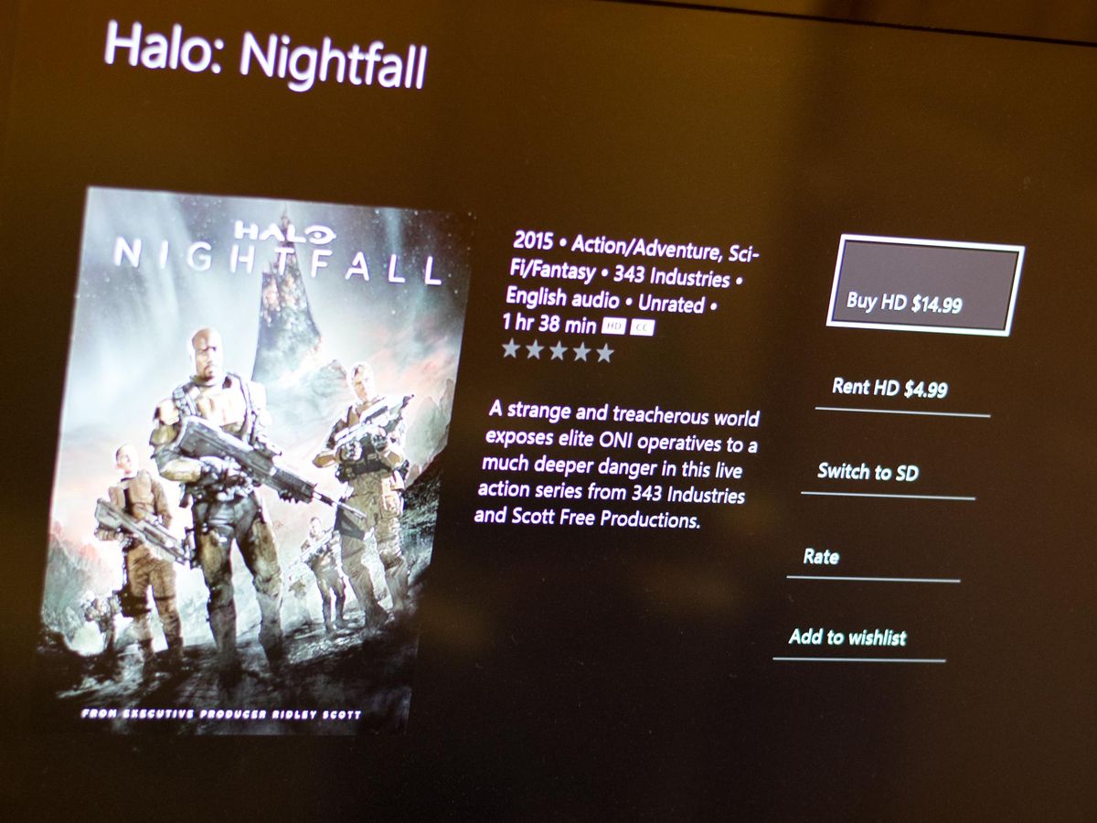 Halo: Nightfall now available for rental and purchase from Xbox Video ...