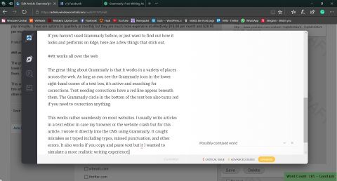 Grammarly for Microsoft Edge fixes all your grammar errors | Windows ...