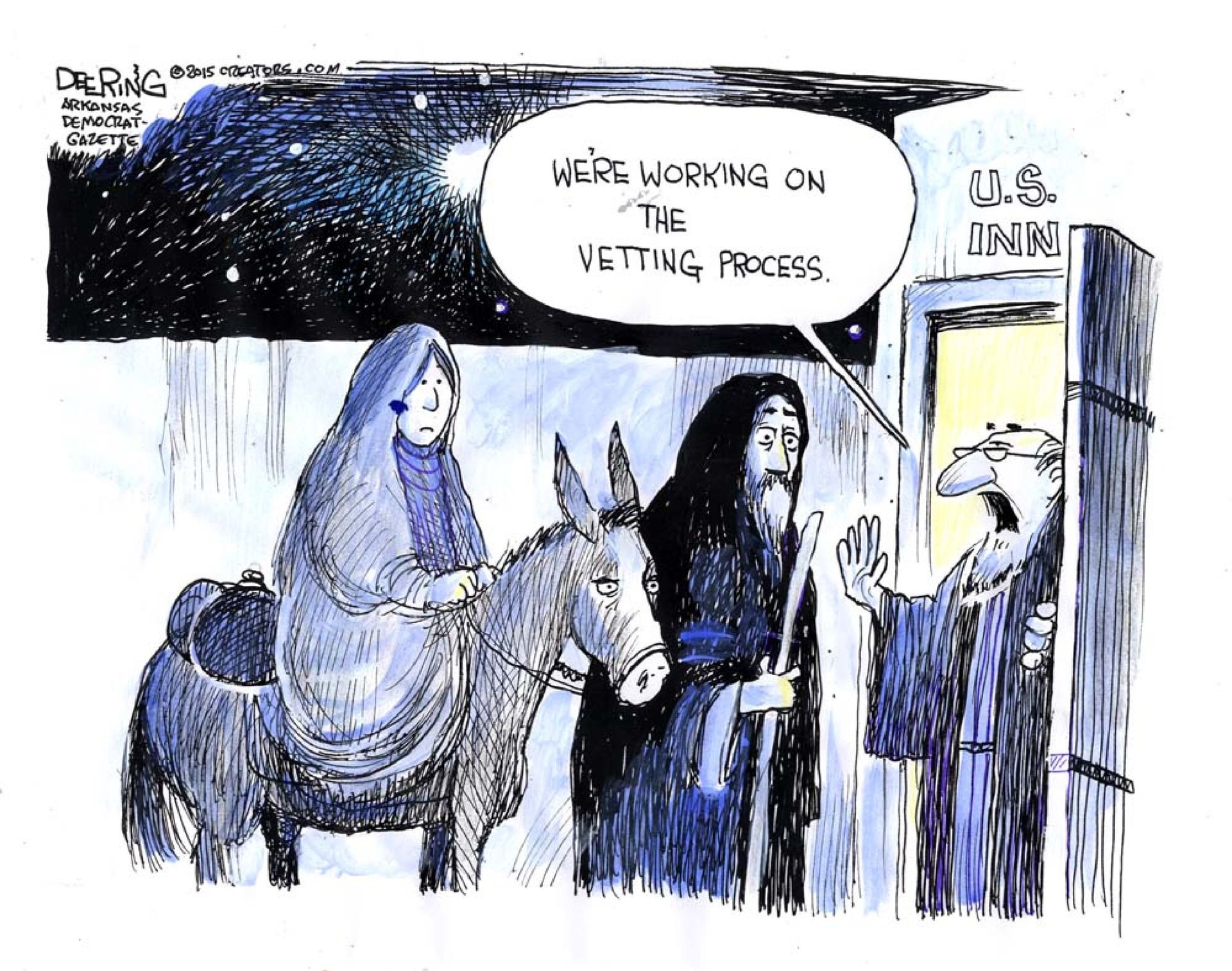 Editorial cartoon U.S. Refugees Homeland Security | The Week