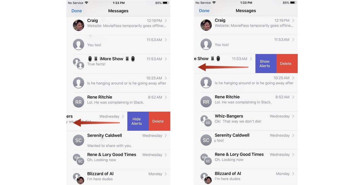How to quickly hide alerts from specific chats in Messages | iMore