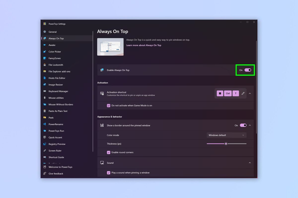 How to use the Always On Top PowerToy on Windows 11 | Tom's Guide