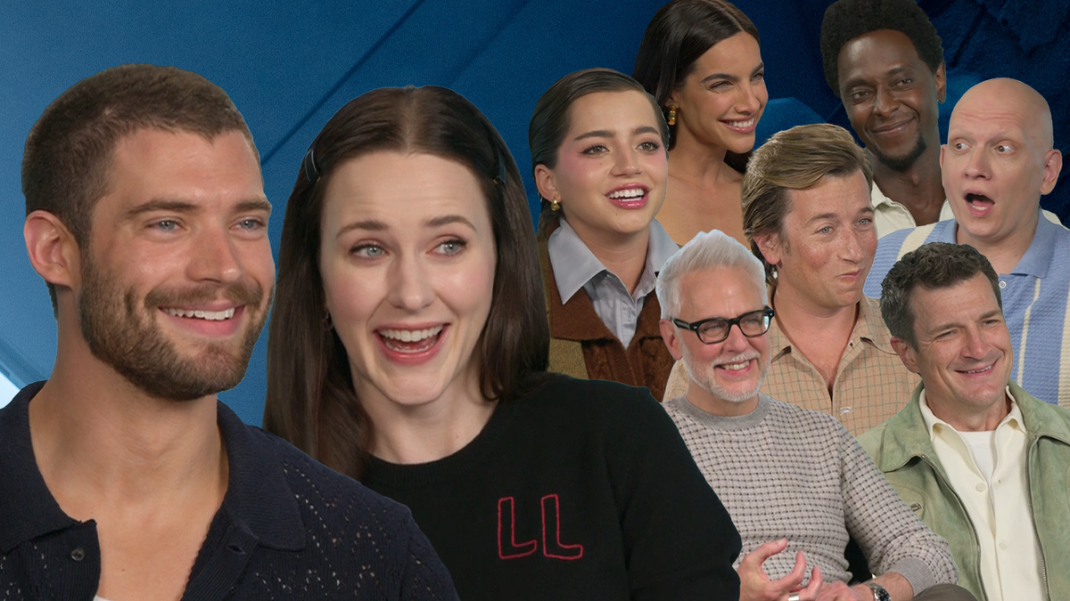 The cast of “Superman” (Rachel Brosnahan, David Corenswet, Nathan Fillion, Isabela Merced, Beck ...