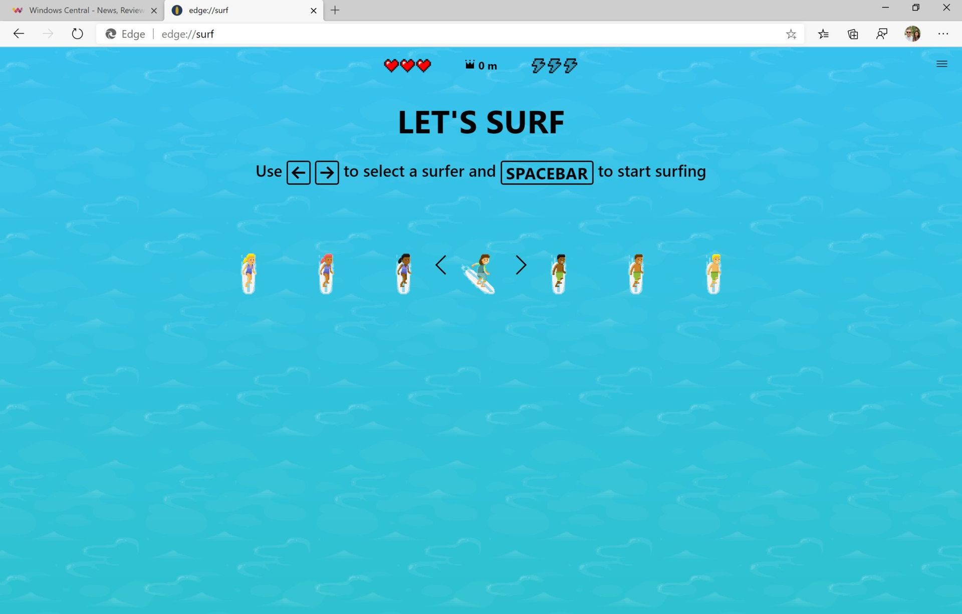 Forget E3, an update just rolled out to the Microsoft Edge surf game ...