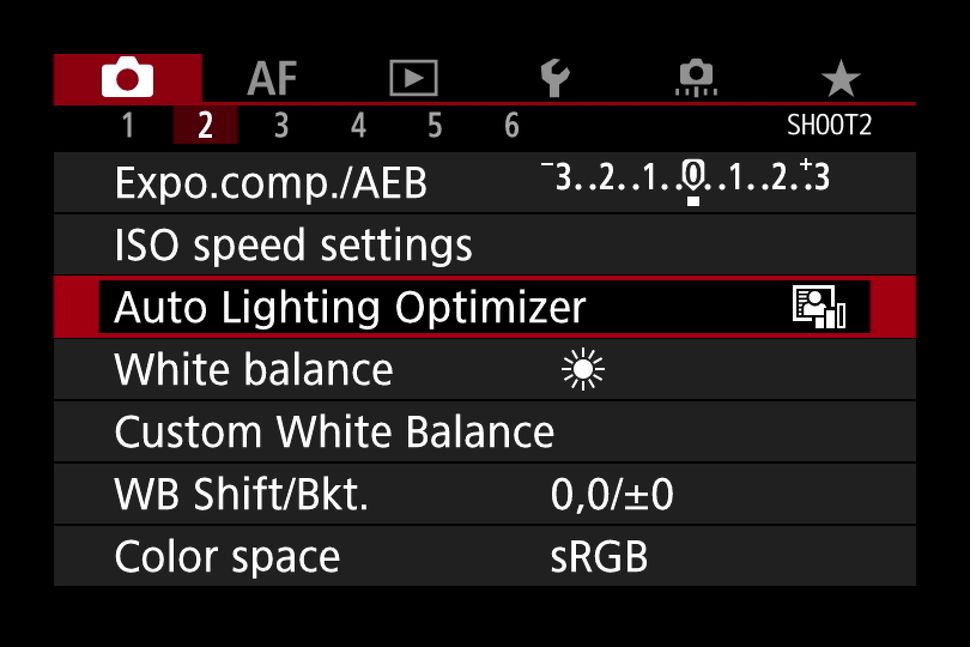 Canon School: how to use Canon's Auto Lighting Optimizer camera setting ...