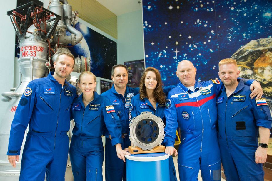 In photos: Russian film crew launching to the International Space ...