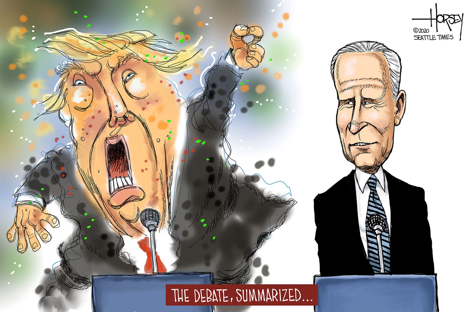 7 insanely funny cartoons about the chaotic first debate | The Week