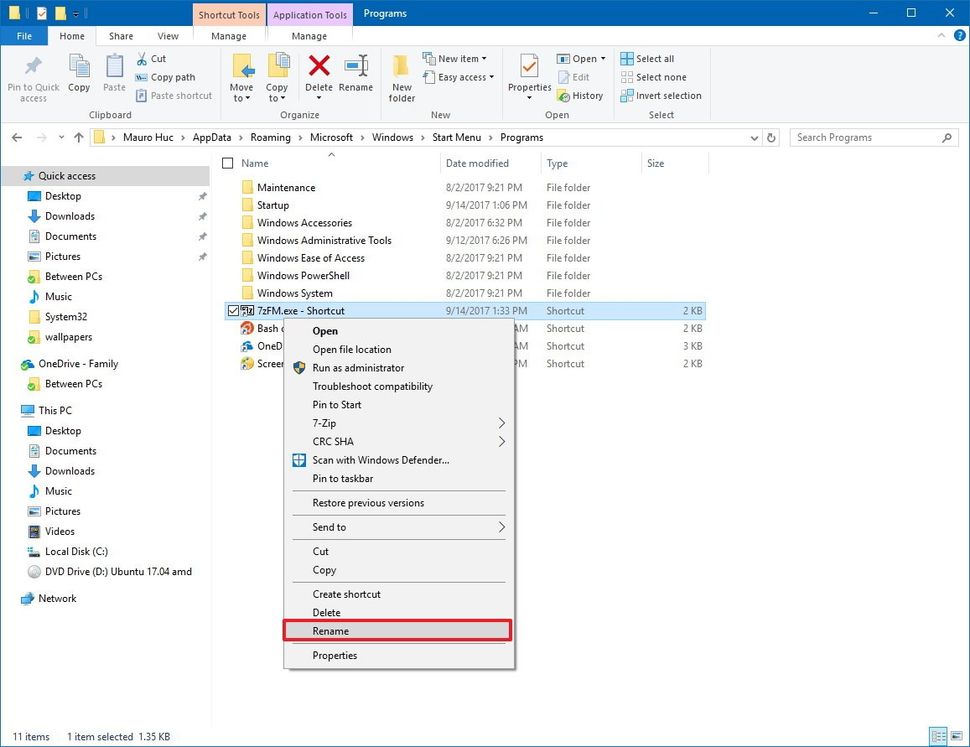 How to add app shortcuts to the Start menu manually on Windows 10 ...