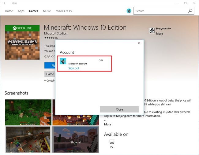 How to use a different account to sign in to the Store on Windows 10 ...