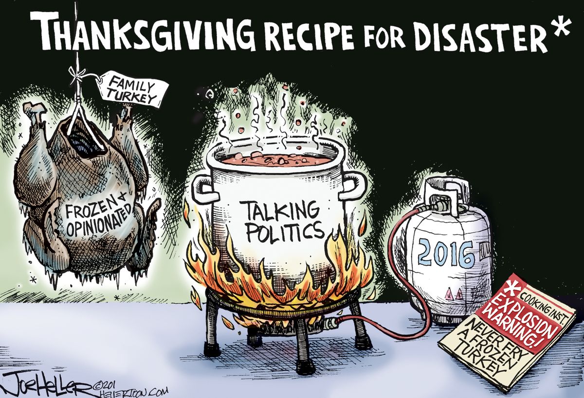 Editorial cartoon U.S. Thanksgiving disaster recipe | The Week