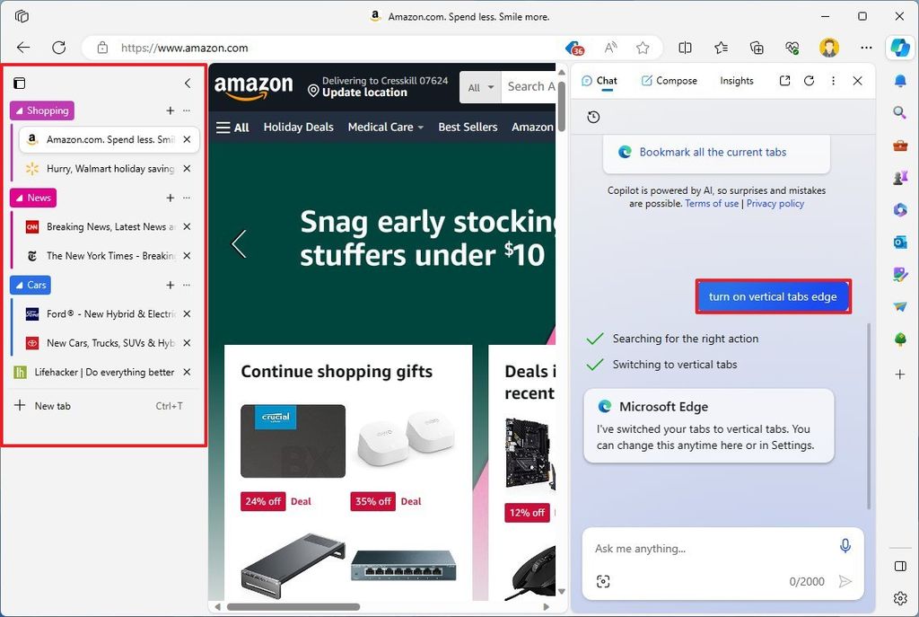 How to organize tabs on Microsoft Edge with Copilot on Windows 11 ...