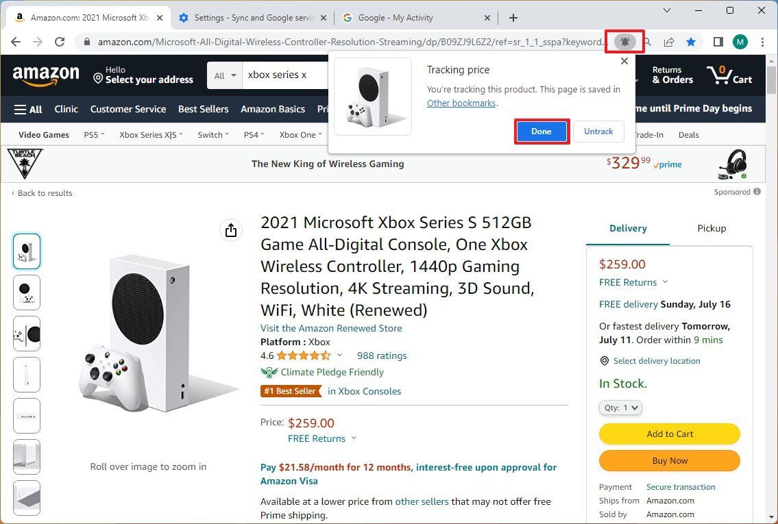 How to use built-in price trackers on Edge and Chrome this Amazon Prime ...