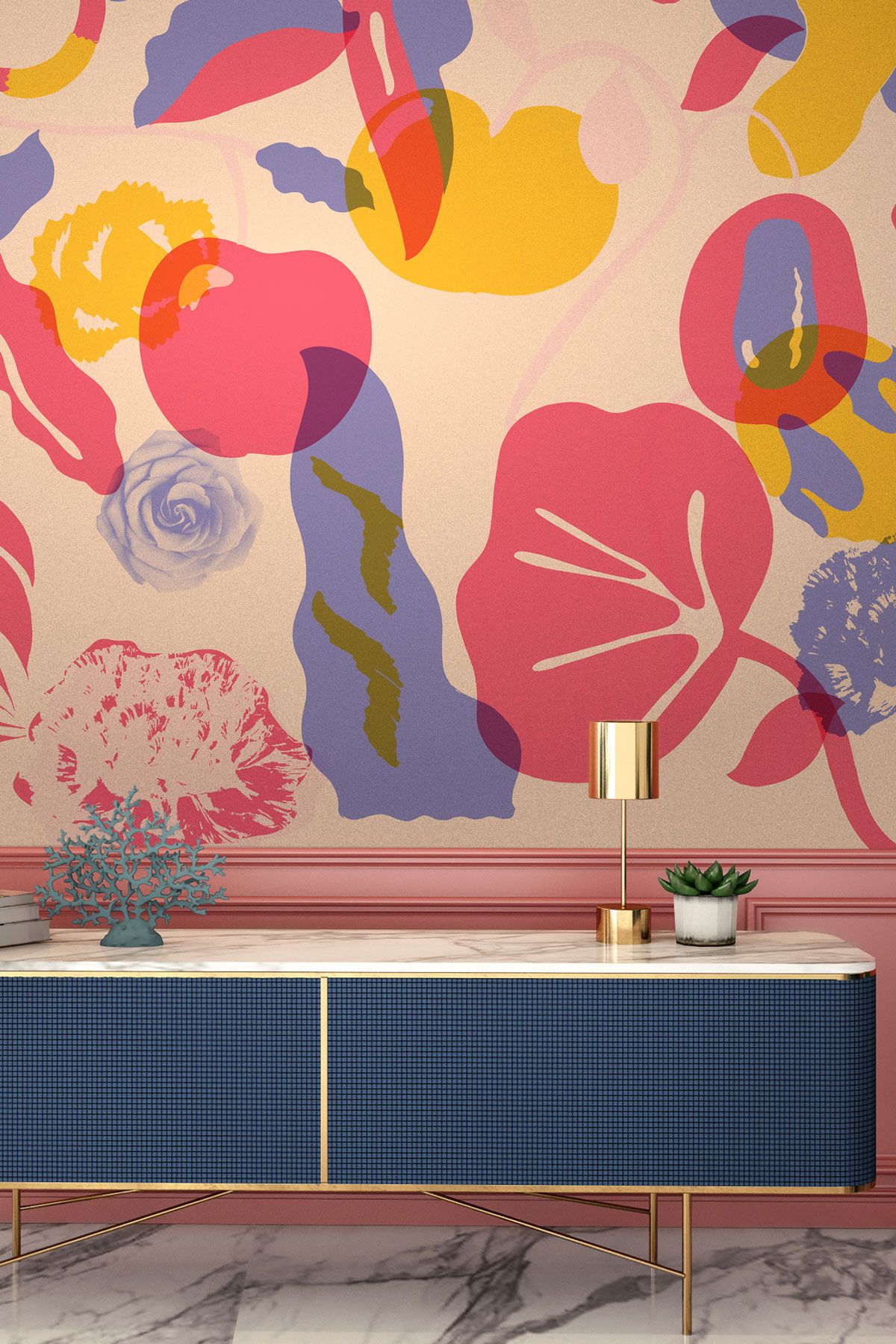 Gorgeously graphic wallpaper that gets our vote