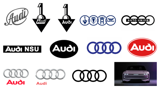The history of the Audi logo: from script font to mergers and rings ...