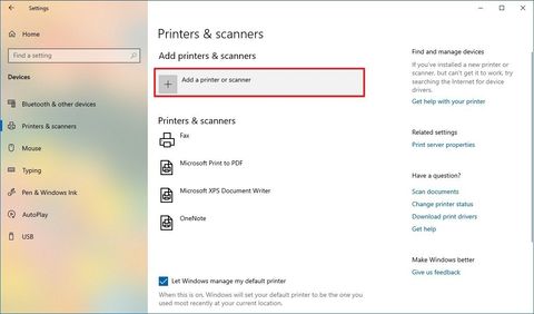 How to add or remove devices using the Settings app on Windows 10 ...