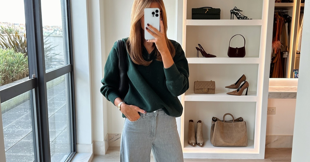 The 2025 Grey-Jeans-and-Ballet-Flats Trend Gen Z Are Loving | Who What Wear
