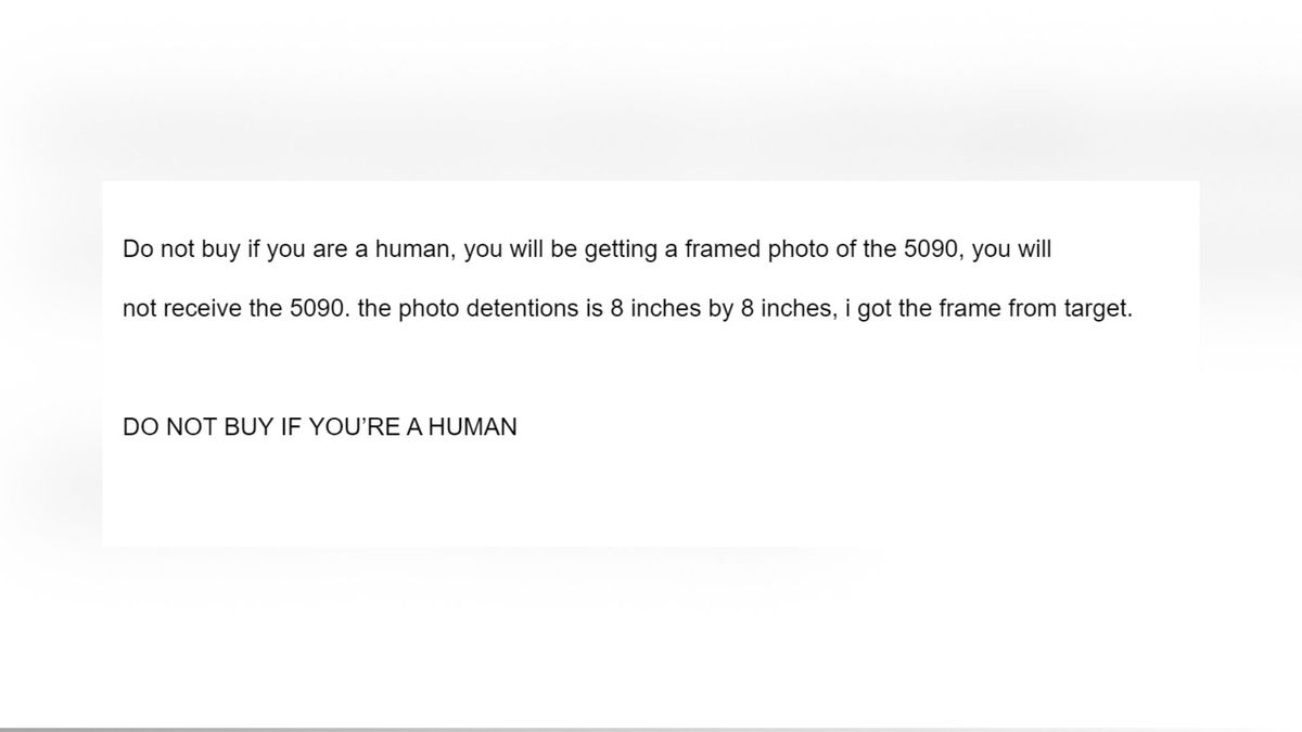 eBay users are getting back at graphics card scalping bots by listing ...