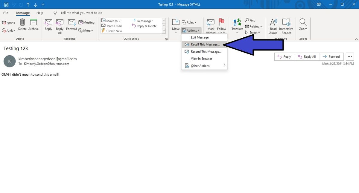 How to recall an email in Outlook | Laptop Mag