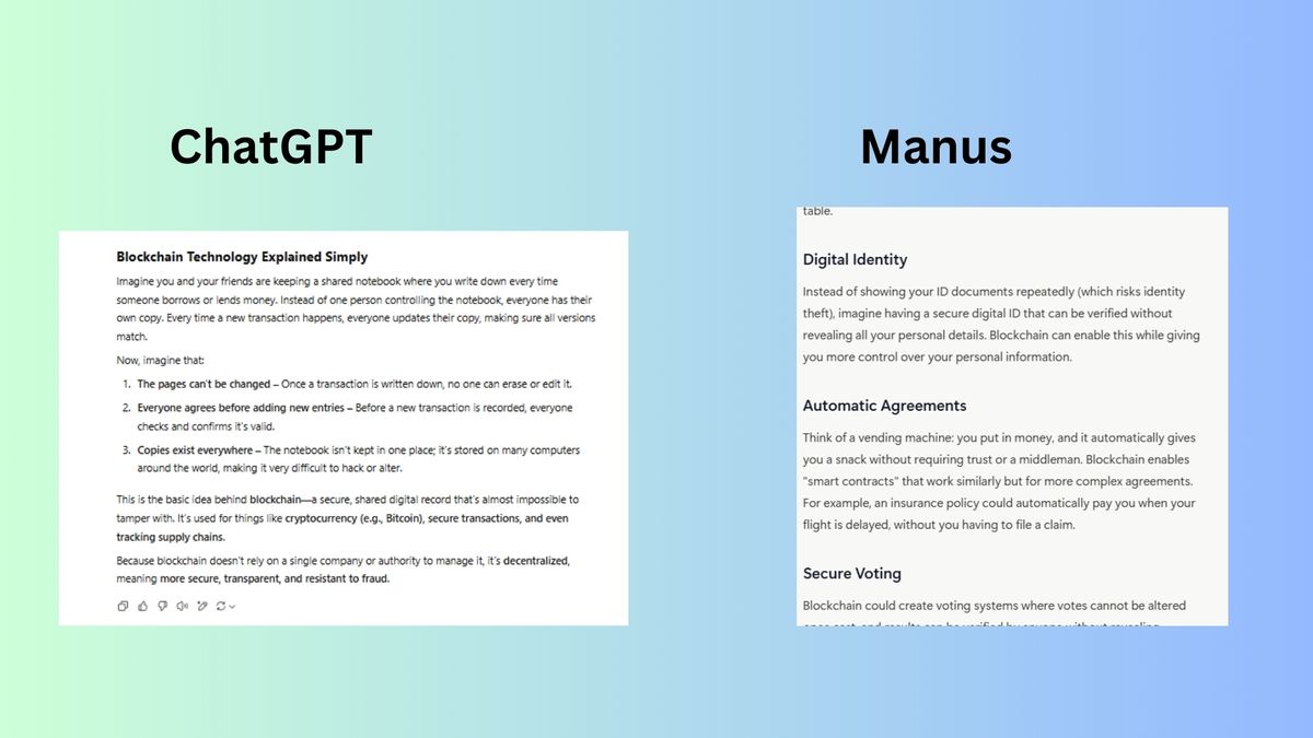 I just tested Manus vs ChatGPT with 5 prompts — here's the winner | Tom ...