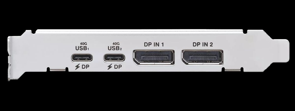 Asus' PCIe 4.0 x4 add-in card has two USB4 Type-C ports, each with 60 ...