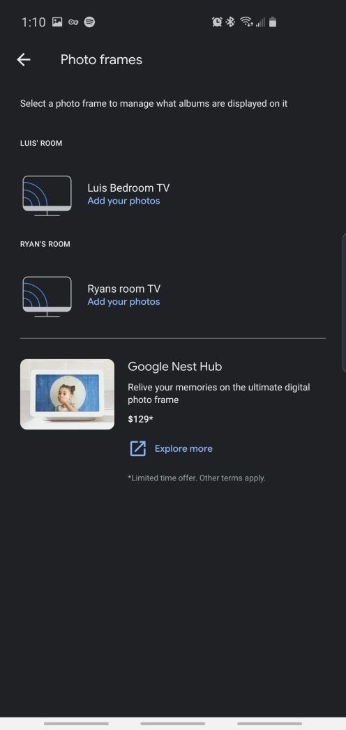 Google Photos now lets you manage your smart display with 'Photo frames ...