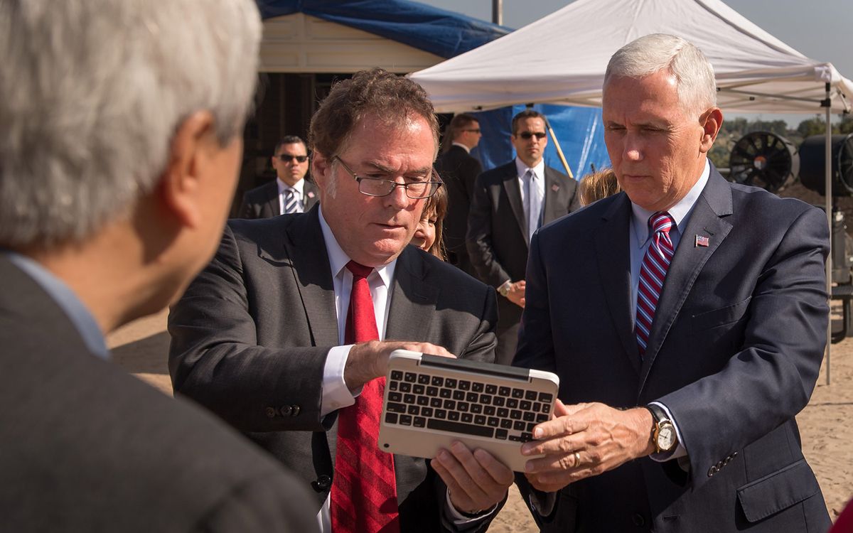 In Photos: VP Mike Pence Tours Mars Yard & More at NASA's JPL | Space