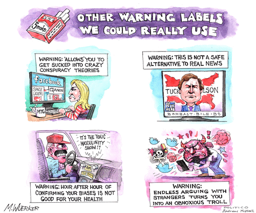 Political Cartoon U.S. gop warning labels | The Week