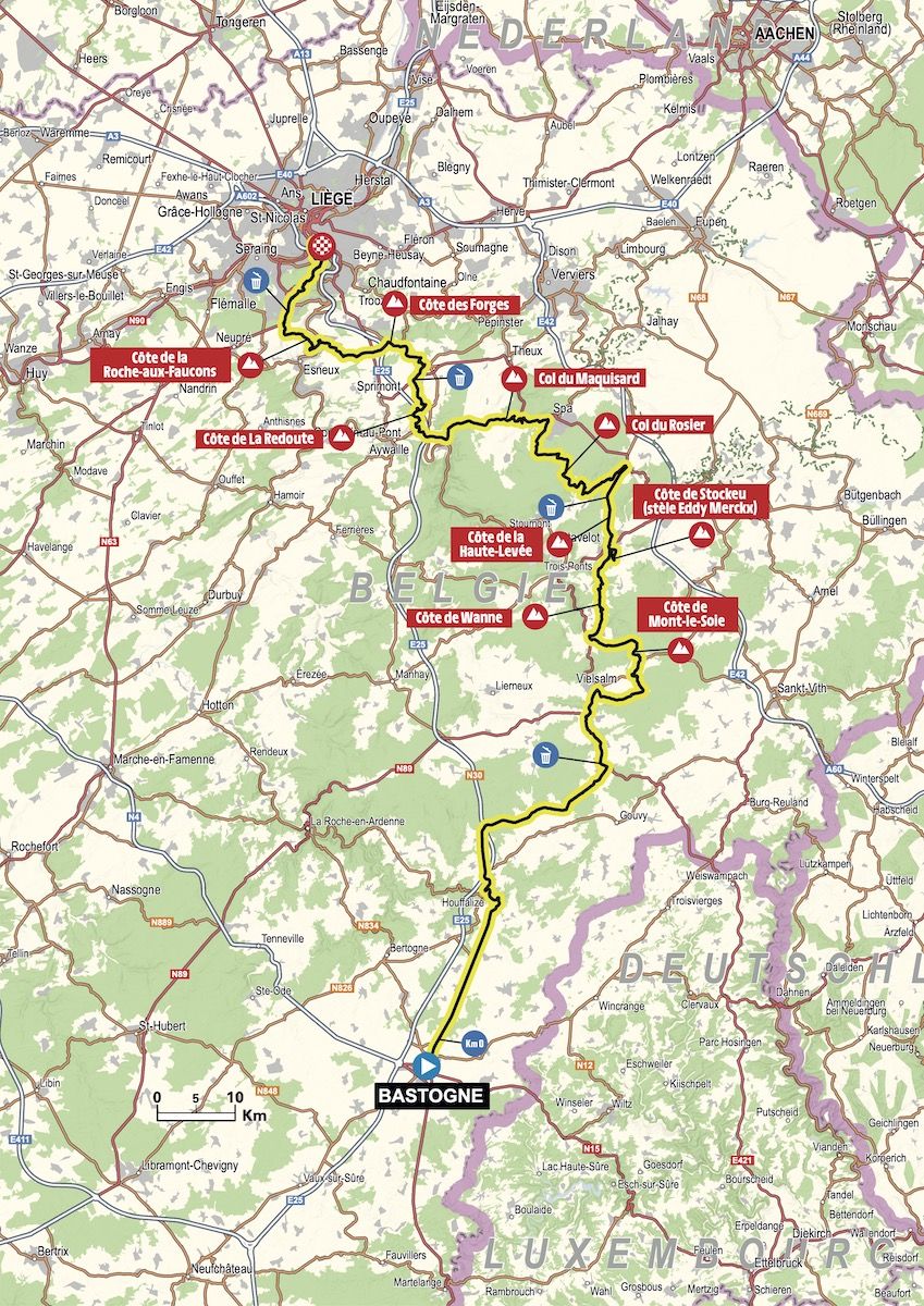 Liège-Bastogne-Liège Femmes 2024 route | Cyclingnews