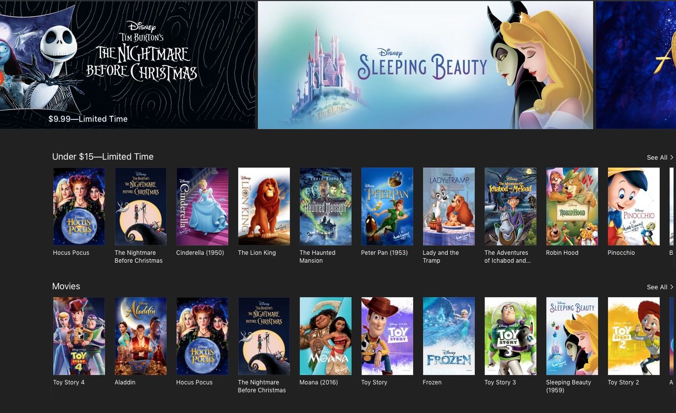 Apple's latest movie sale includes a ton of Disney classics | iMore