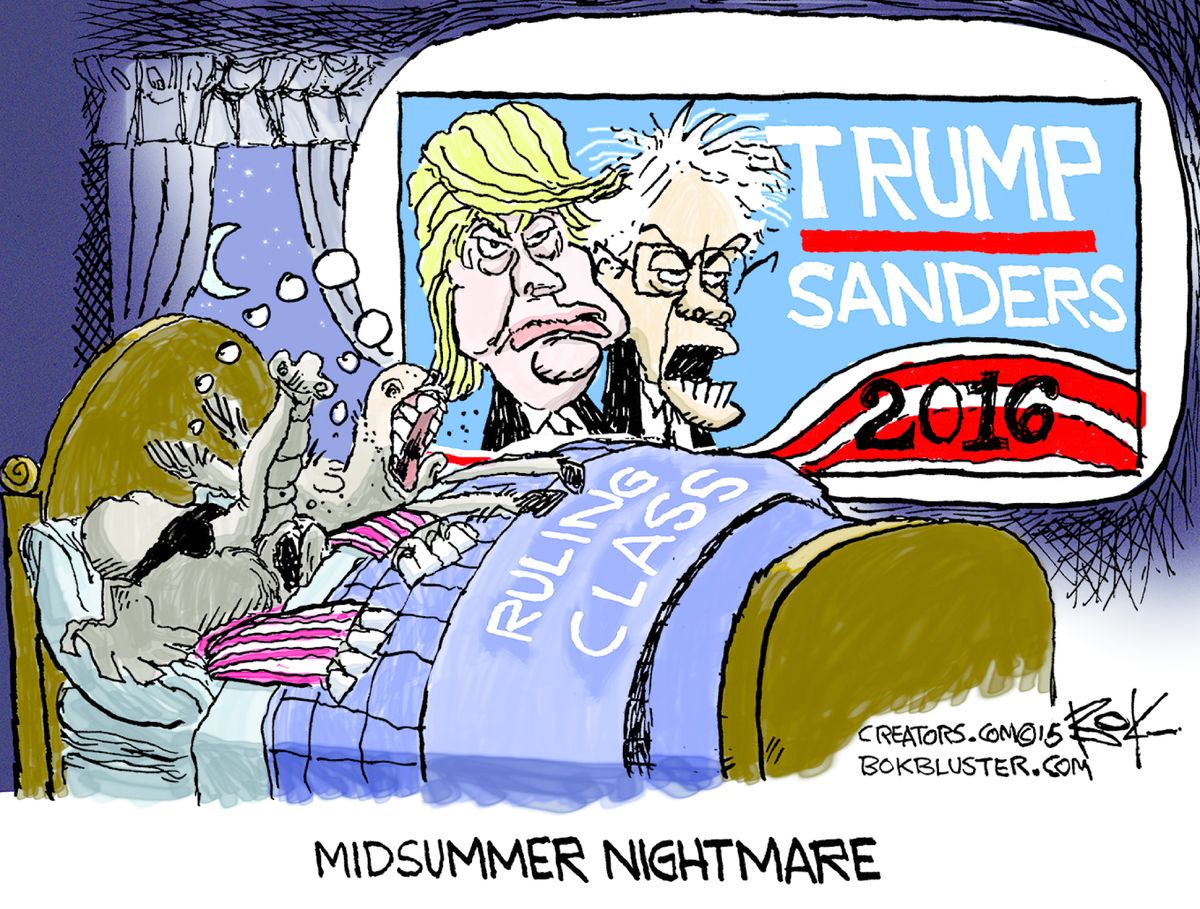 Political cartoon U.S. Donald Trump Bernie Sanders | The Week