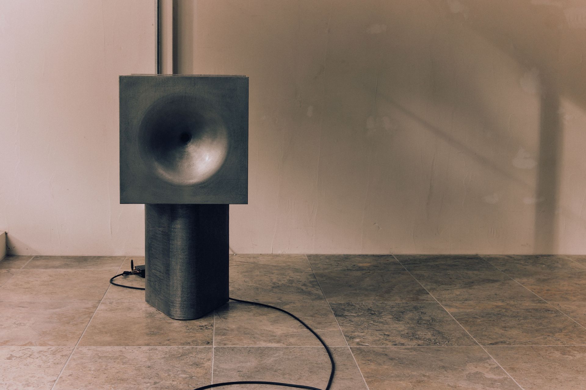 Cast aluminium speaker is a tower of sound by Tom Fereday | Wallpaper*