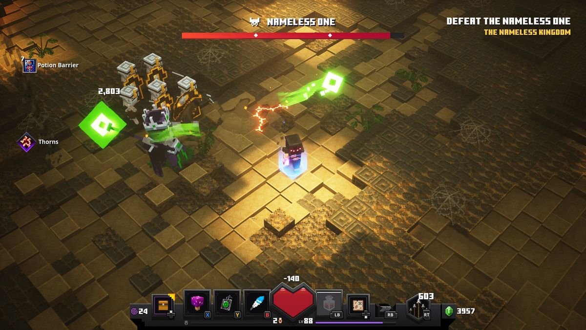 Minecraft Dungeons guide: How to beat the Nameless One boss on ...