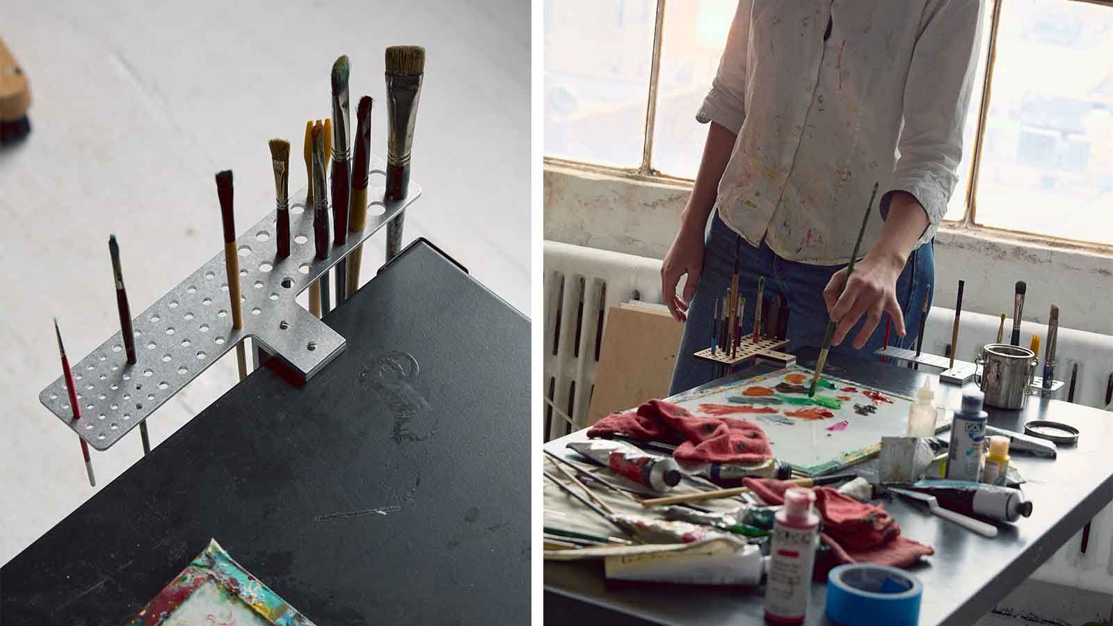 This aluminium paintbrush holder should be on every artist’s wish list | Wallpaper*